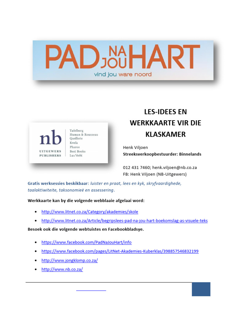 Pad Na Jou Hart Werkkaarte 8 | PDF