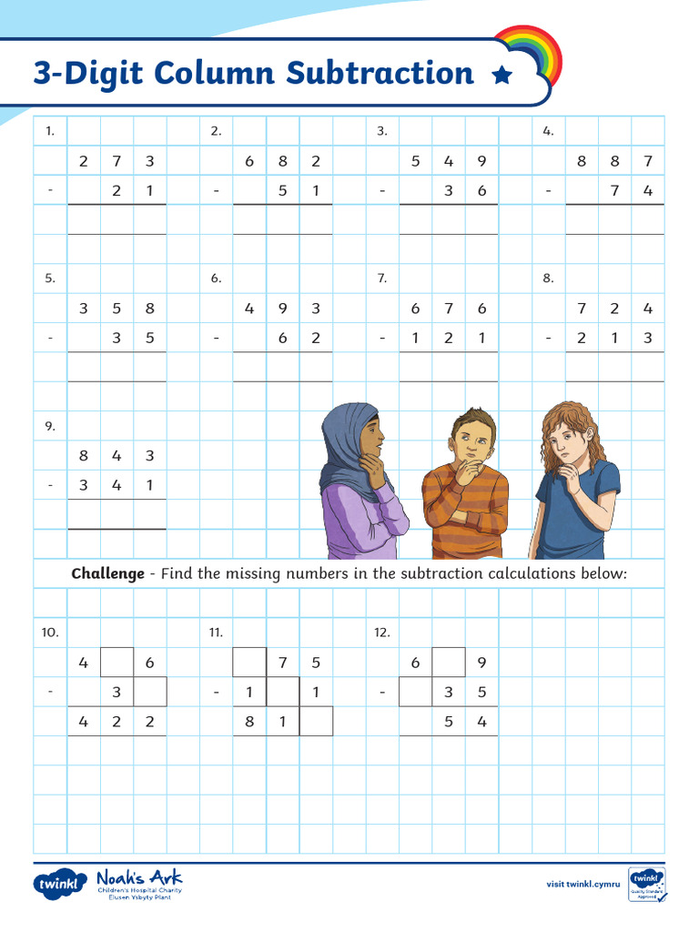 Year 3: 3-Digit Subtraction Practice | PDF
