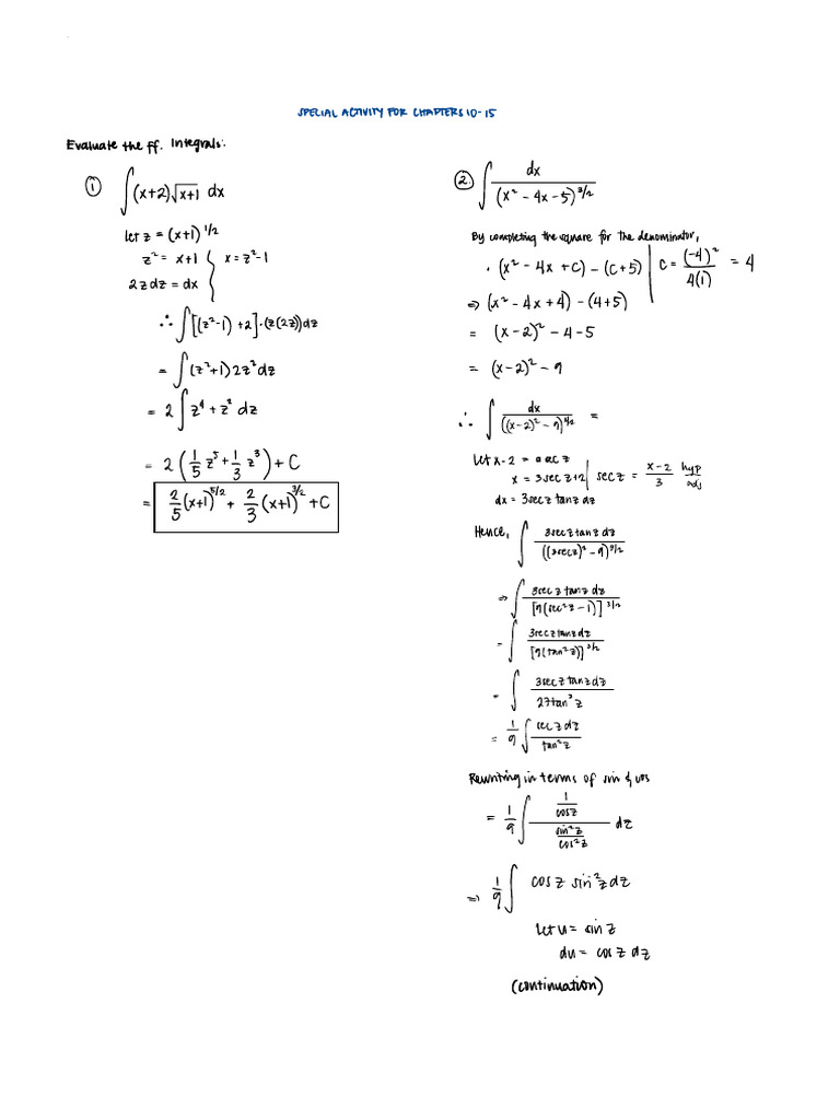 Integration Techniques | PDF