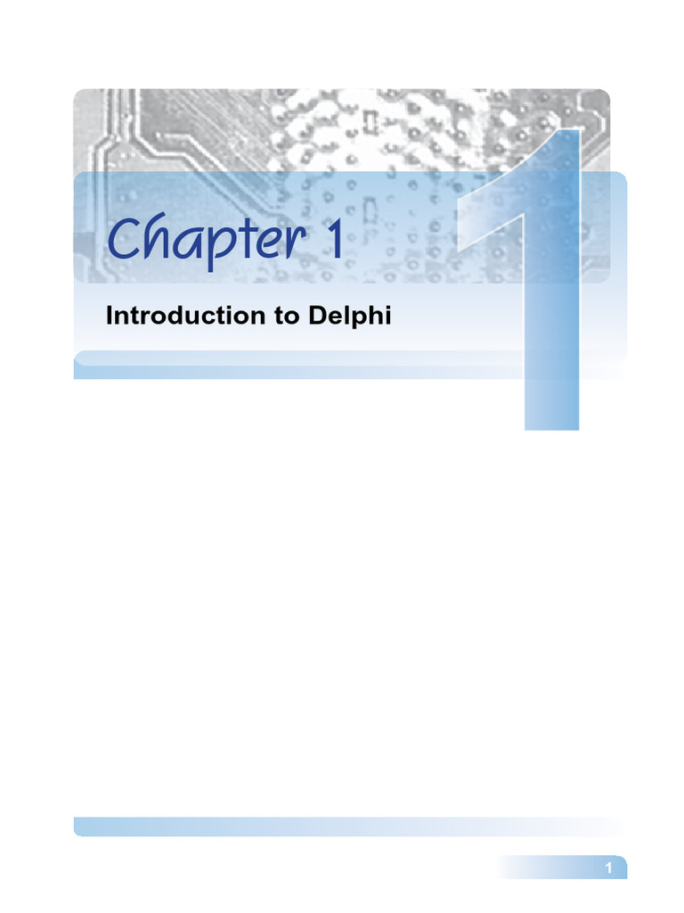 Gr11IT Delphi Chapter1 | PDF | Window (Computing) | Boolean Data Type