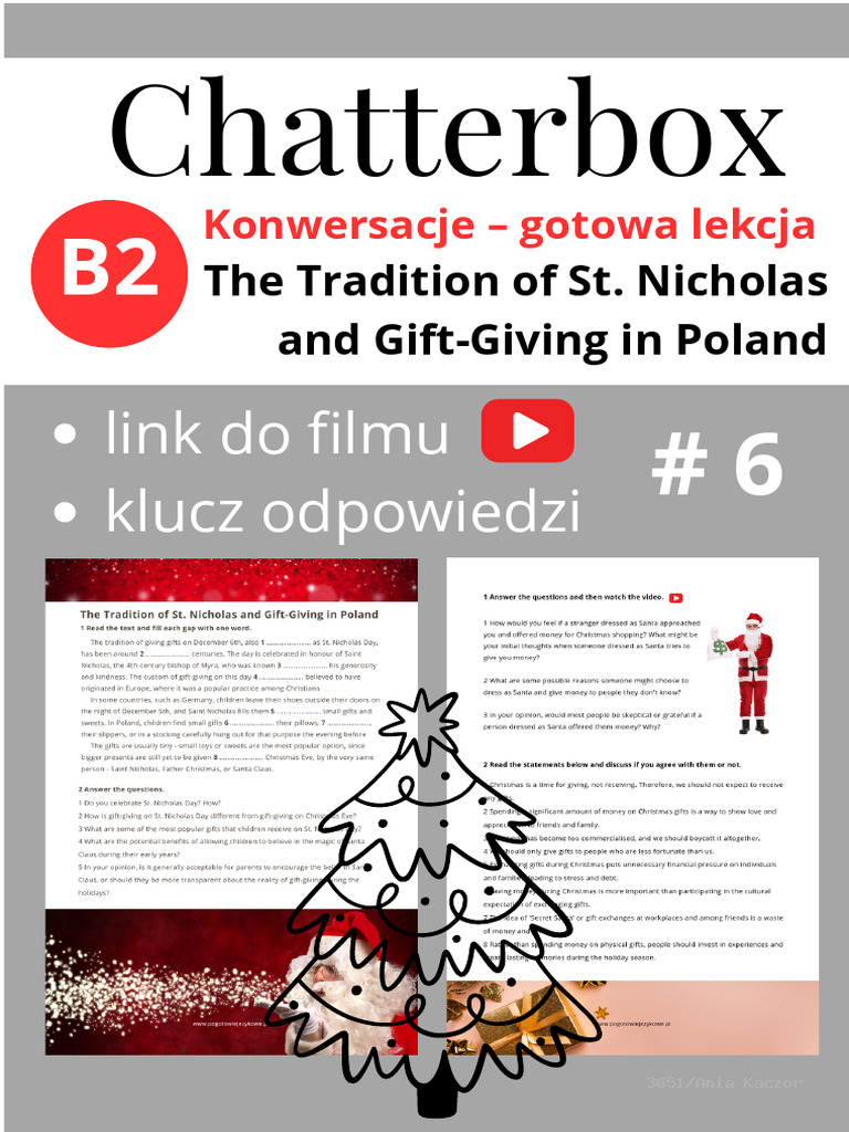 Chatterbox 6 The Tradition of ST Nicholas and Gift Giving in Poland ...