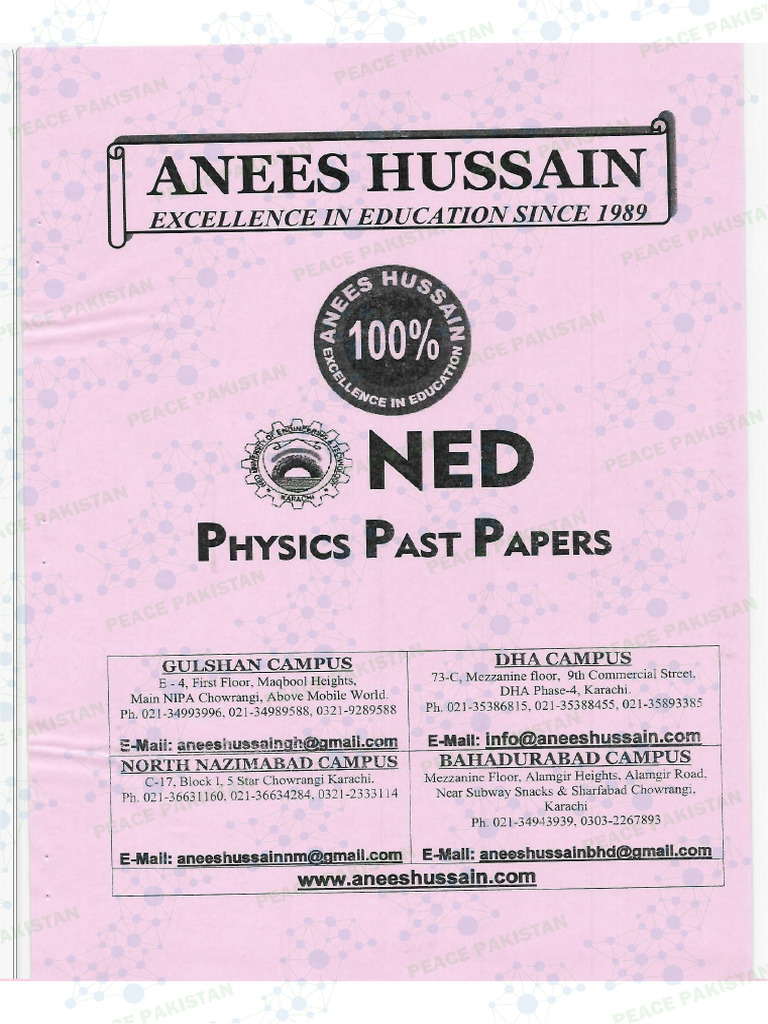 NED Physics Past Paper_compressed | PDF