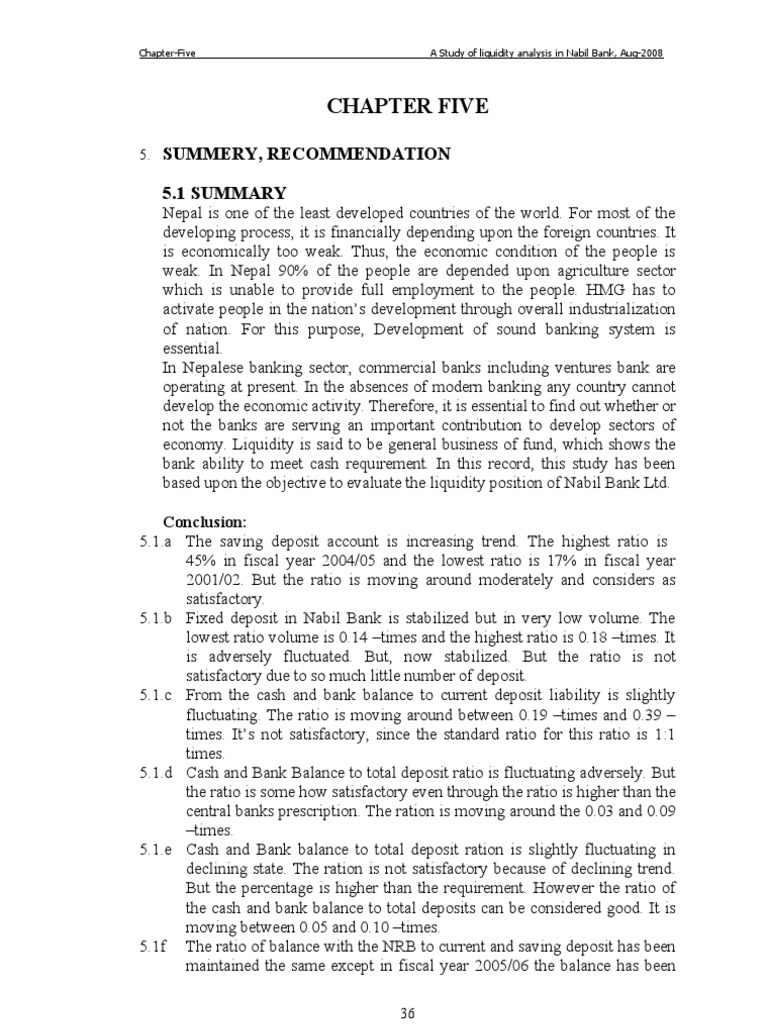 Chapter Five: Summery, Recommendation 5.1 Summary | PDF | Market ...