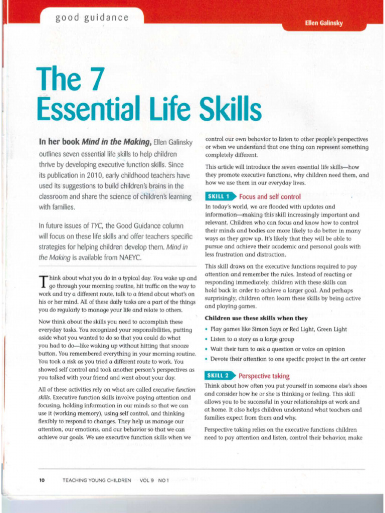 7 Essential Life Skills V9 No1 Copy | PDF
