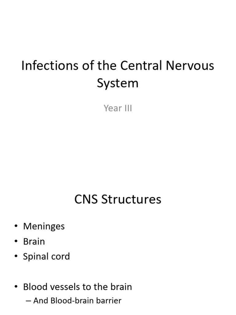 Infections of The Central Nervous System | PDF | Meningitis ...