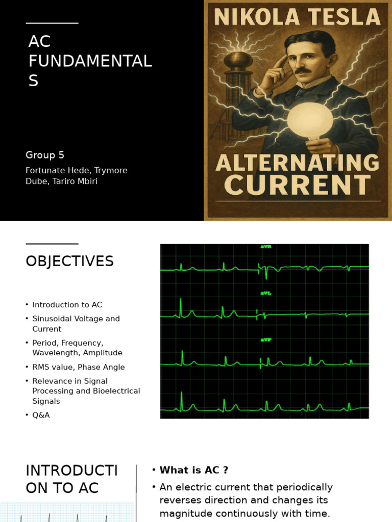 AC Fundamentals A Presentation Made by Uz Grp5 | PDF | Alternating Current | Root Mean Square