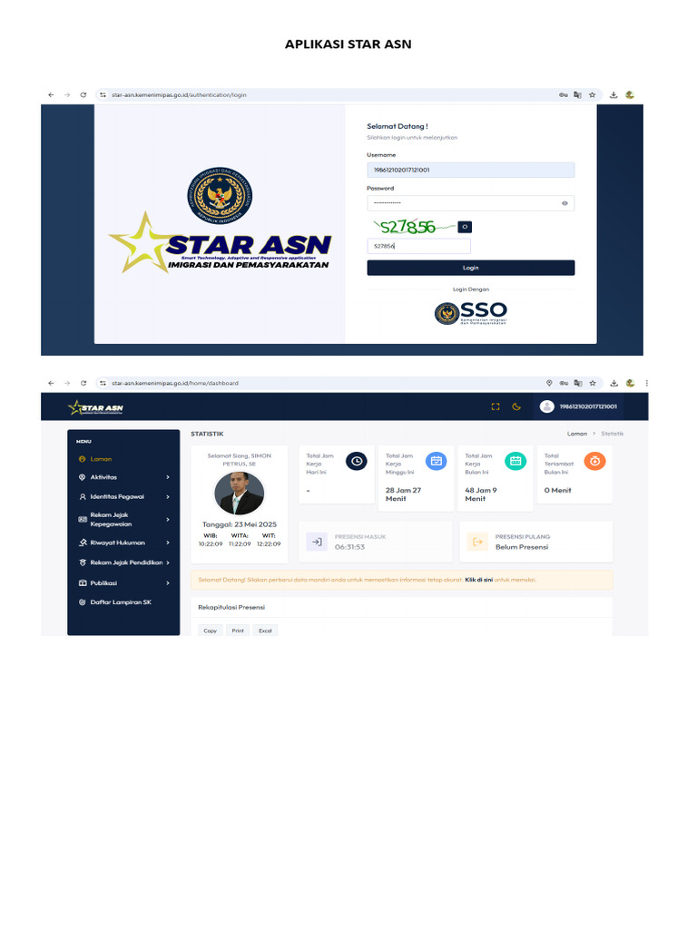 Capture Aplikasi Star Asn | PDF