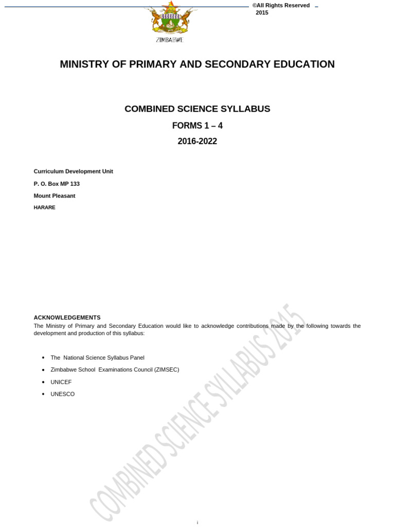 Combined Science Full Doc 2 (1-4) - 1 | PDF | Electricity | Science