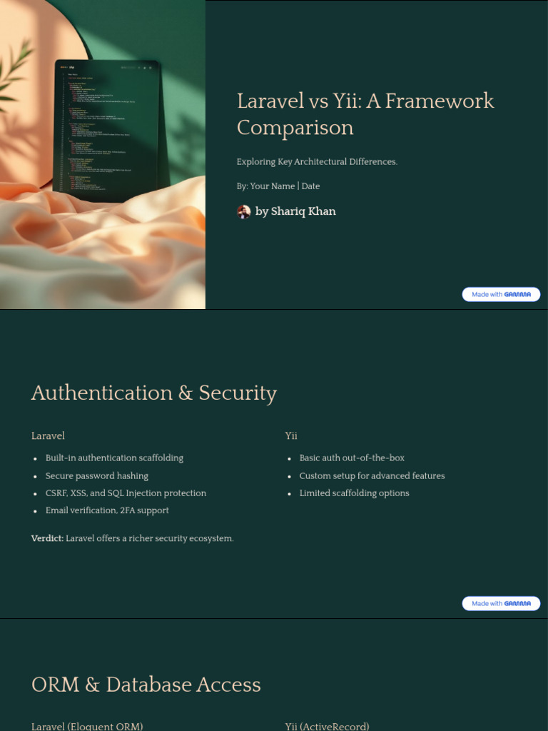 Laravel-vs-Yii-A-Framework-Comparison | PDF | Information Technology Management | Computing