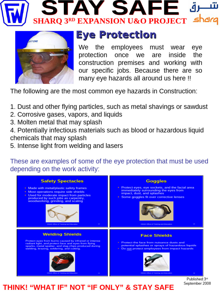 6 9 08 HSE Campaign Eye Protection | PDF | Materials | Industrial Processes