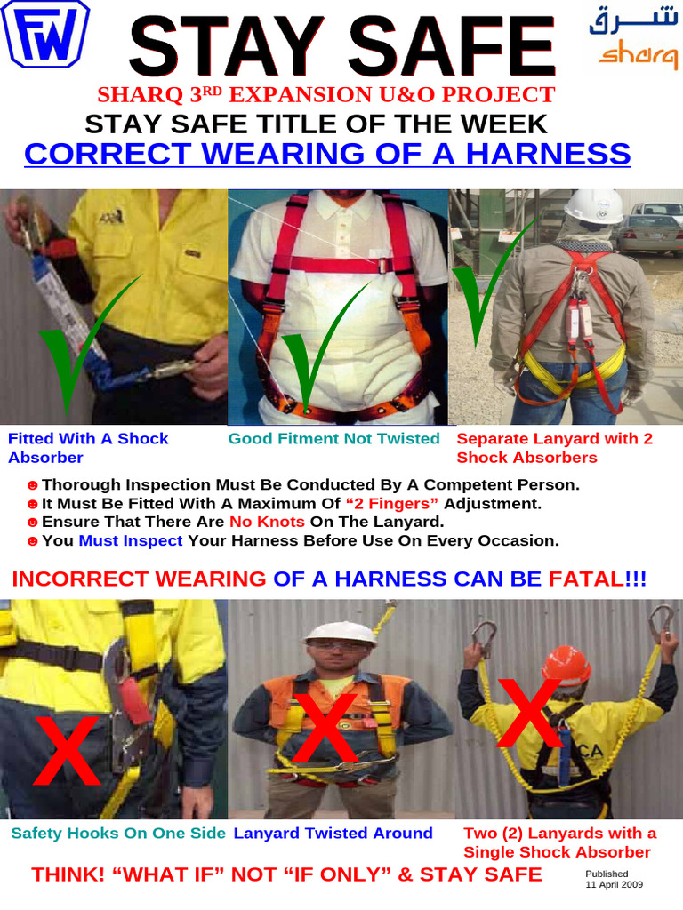 11 4 09 HSE Campaign The Correct Wearing of Harness | PDF