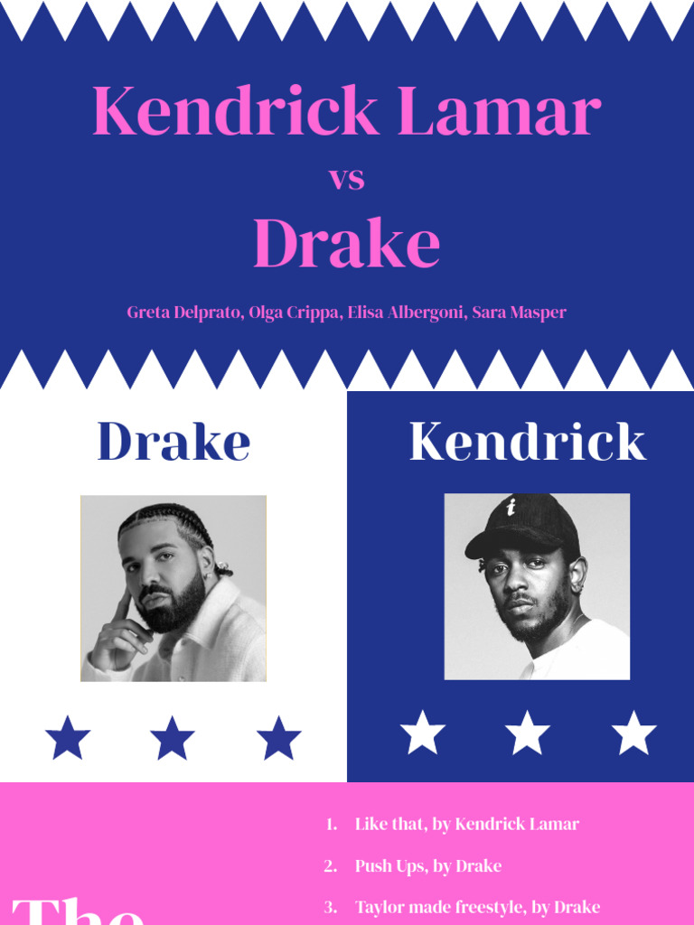 Kendrick Lamar Vs Drake Presentation | PDF | Drake (Musician) | Song Forms