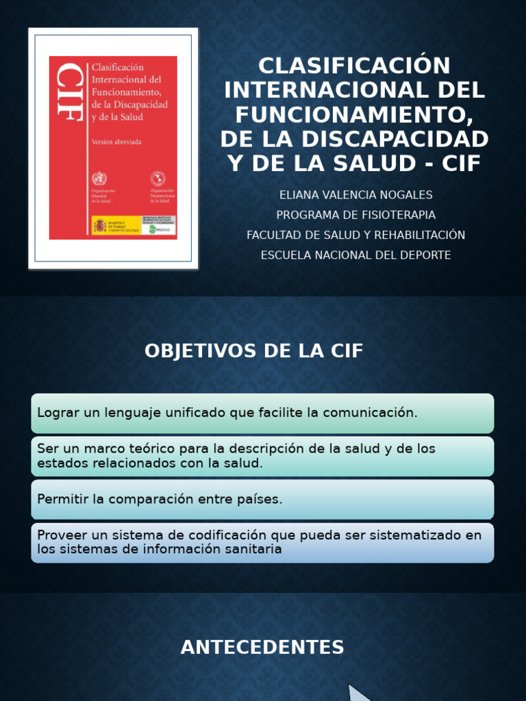 Clasificación Internacional Del Funcionamiento, de La Discapacidad Y de ...