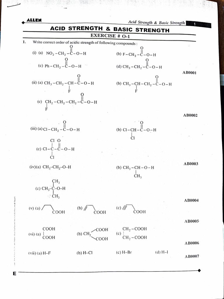 Acidic and Basic Strength.Kota module | PDF