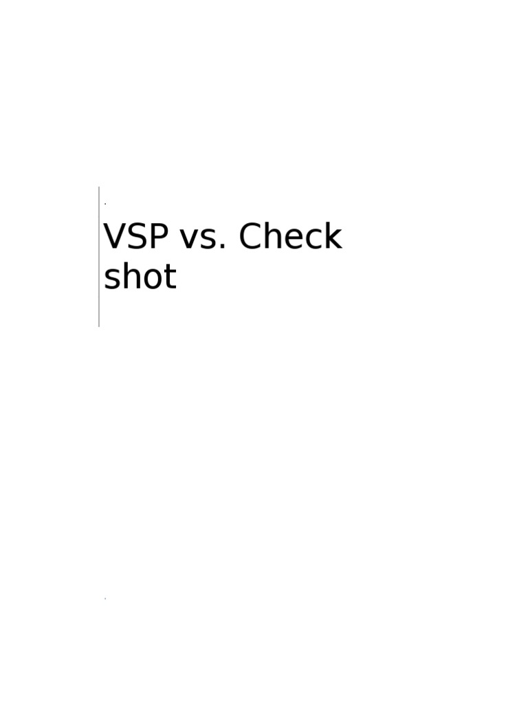 VSP Vs | PDF | Reflection Seismology | Geophysics