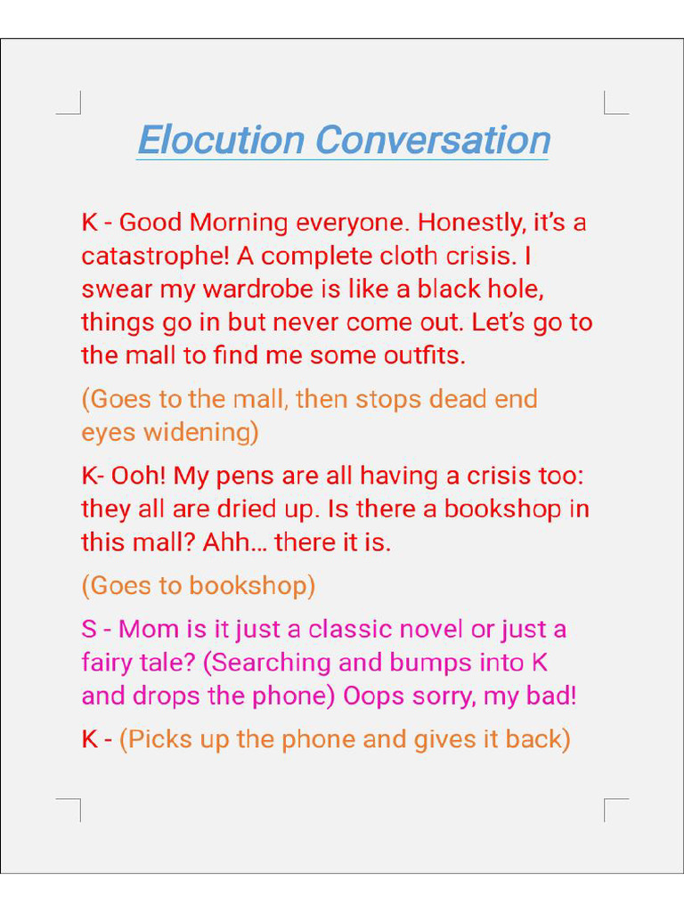 Word2pdf Elocution Conversation 1740231537795 | PDF
