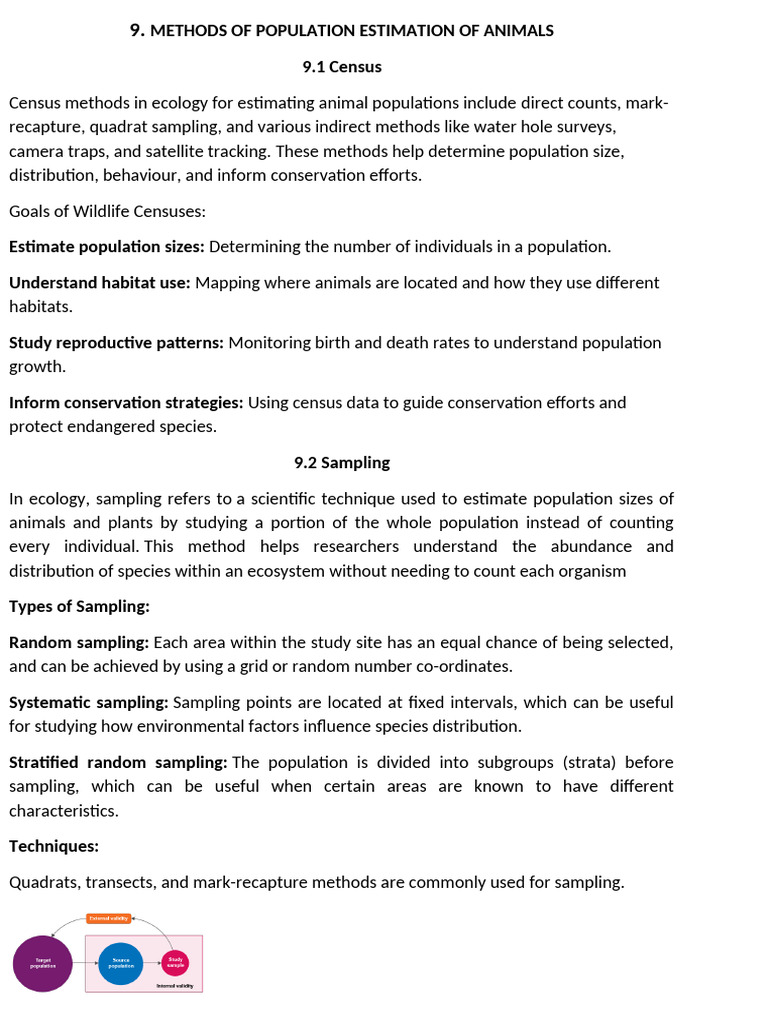 Animal Population Estimation Methods | PDF | Sampling (Statistics ...