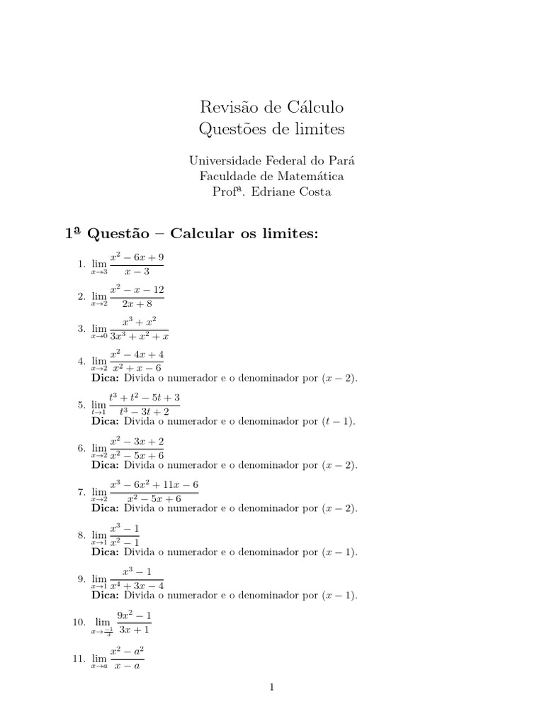 LISTA_LIMITES | PDF