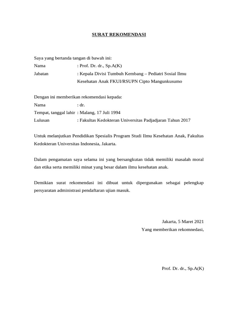 format rekom (1) | PDF