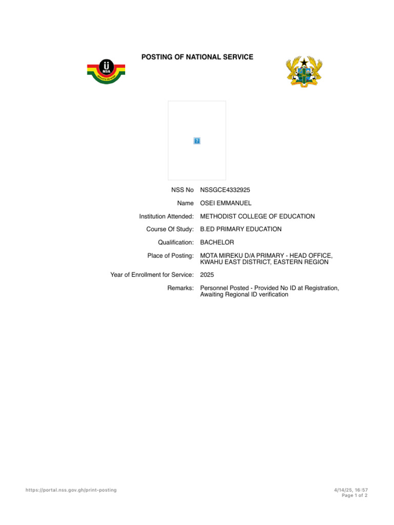 Nssgce4332925 - Methodist College of Education | PDF
