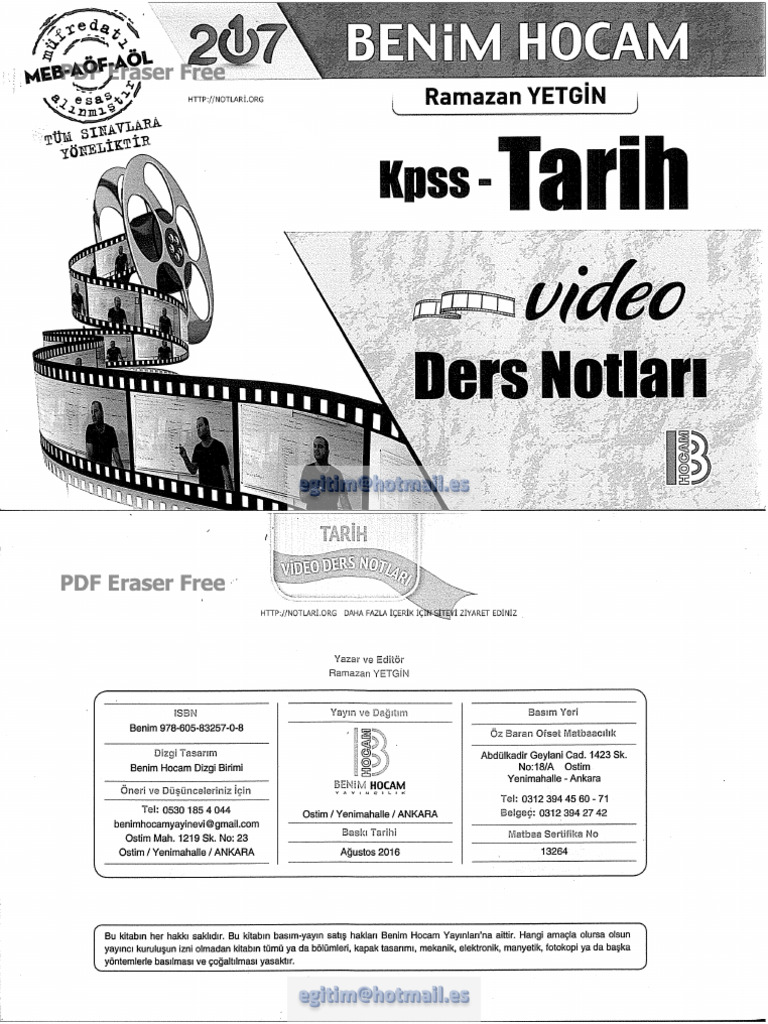 Benim Hocam Tarih Video Ders Notlar | PDF