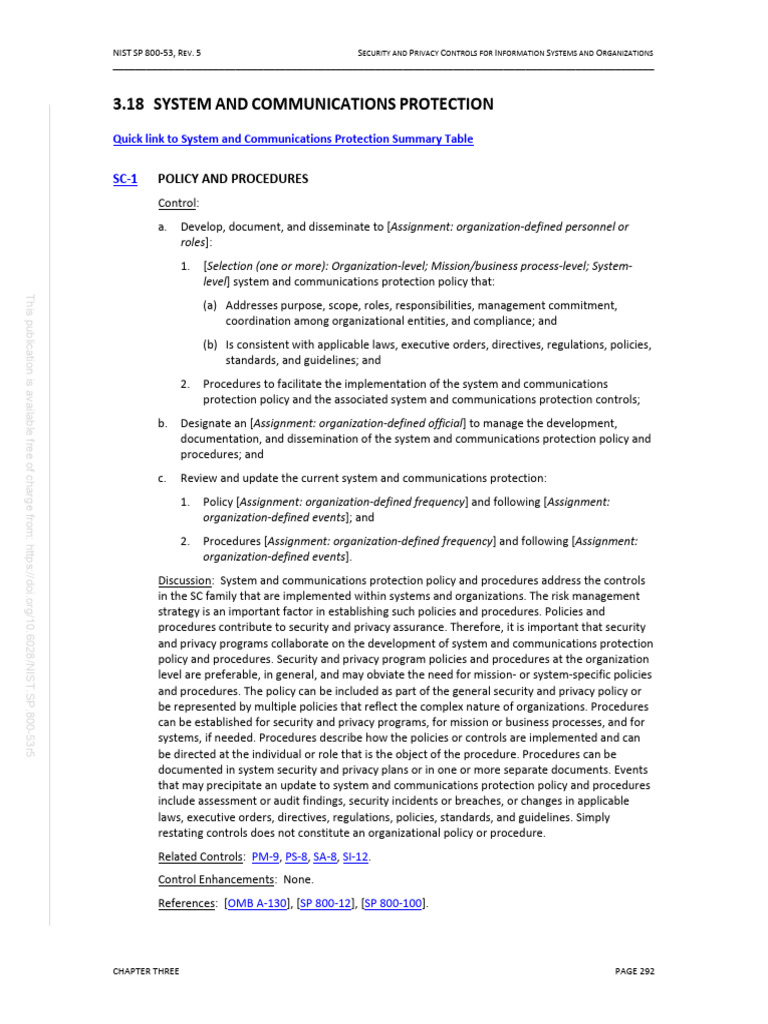 NIST SP 800-53 Rev. 5: Security Controls | PDF | Security | Computer ...