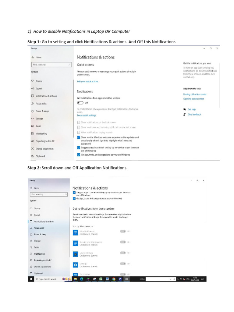How To Disable Notifications in Laptop and Desktop - Pdfdisplayname How ...