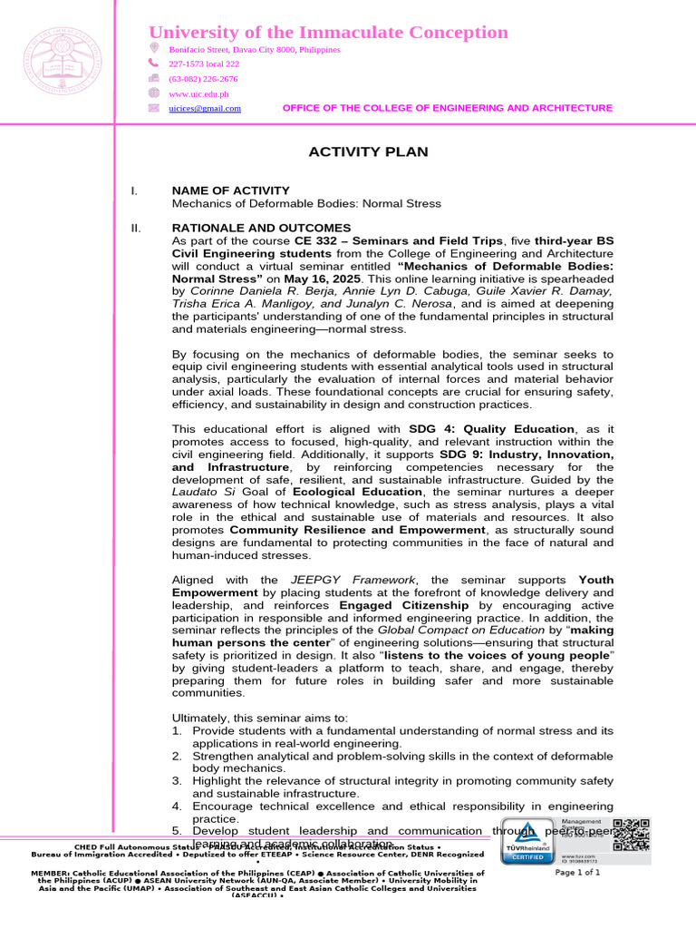 Presenter 6 Activity Plan | PDF | Engineering | Learning