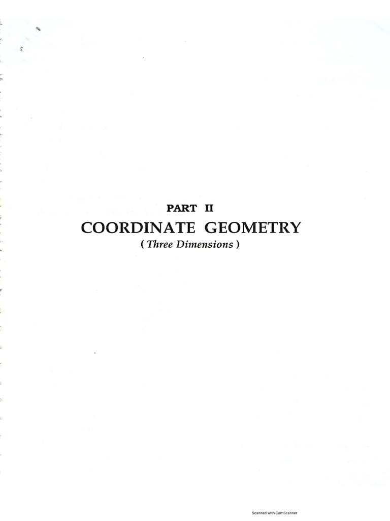 Coordinates Geometry 3D | PDF