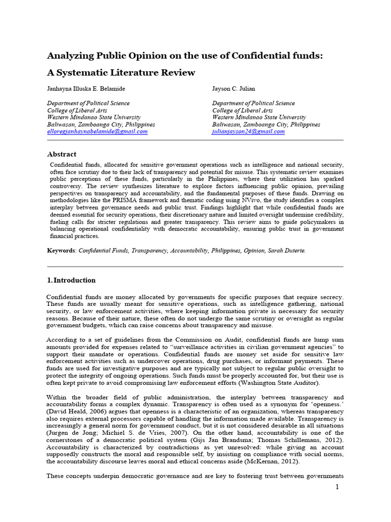 Belamide & Julian - Systematic Literature Review | PDF | Systematic ...