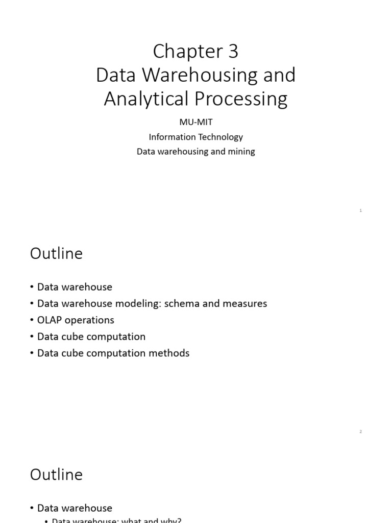 Chap3-Data Warehousing and OLAP | PDF | Data Warehouse | Databases