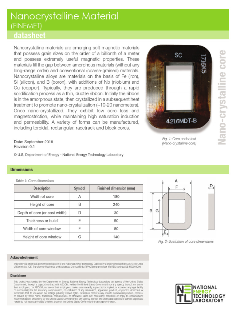 Core Loss Datasheet Nano Crystalline[1] (2) | PDF | Transformer ...