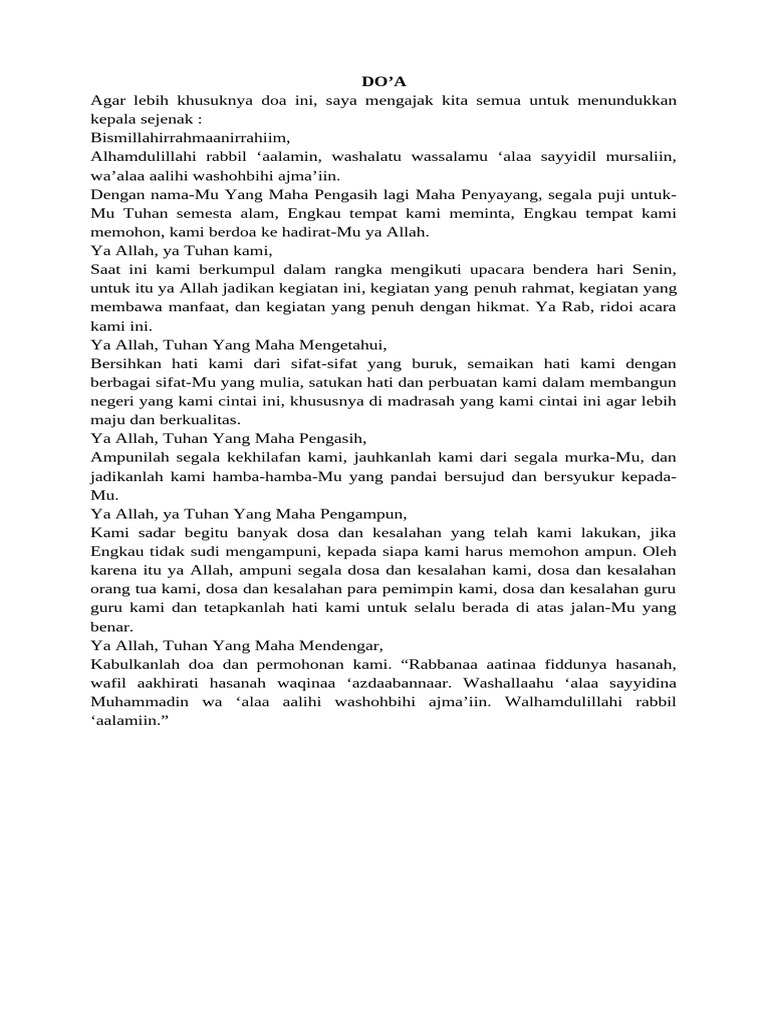 Teks Doa 1 | PDF