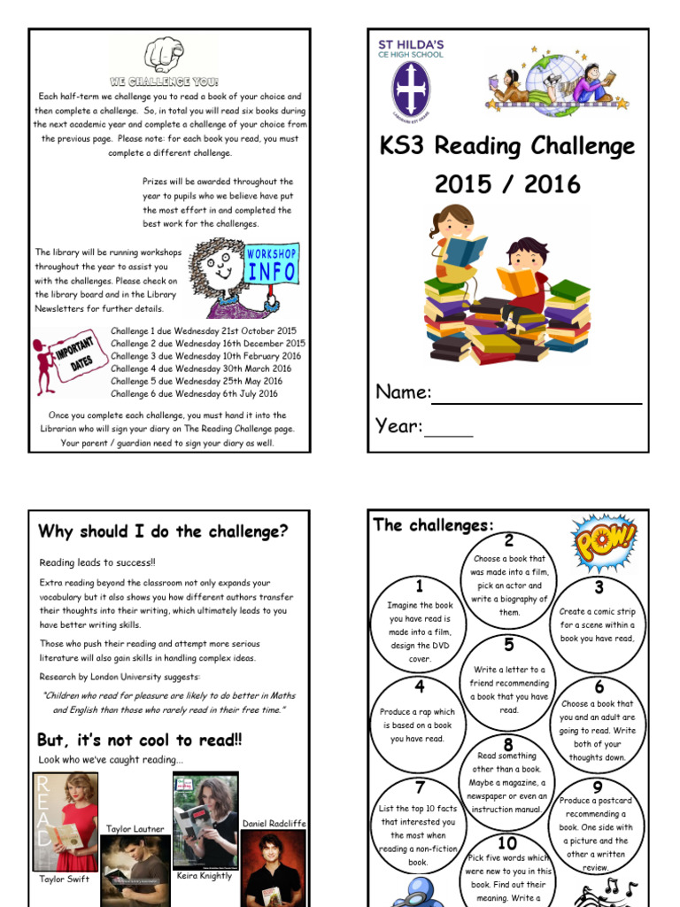 KS3 Reading Challenge 2015-2016 Guide | PDF | Libraries