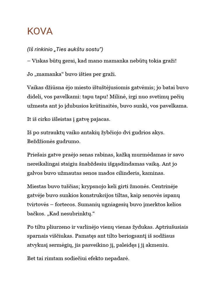 Jurgio Savickio Kova | PDF