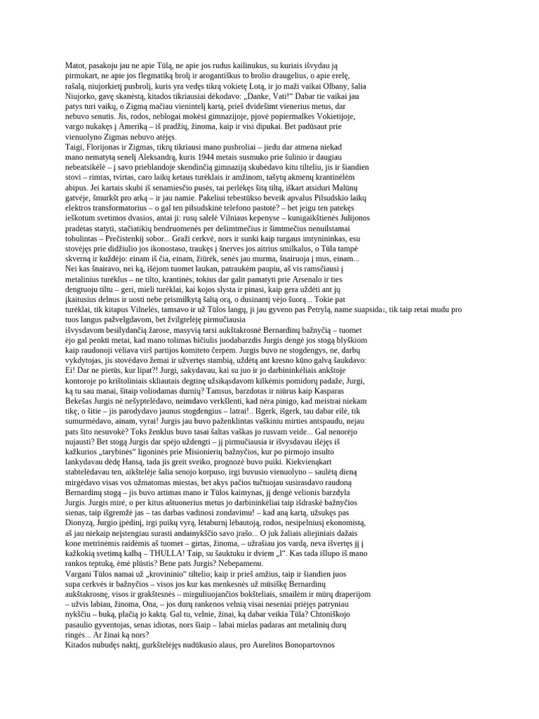 Tula II Skyrius | PDF