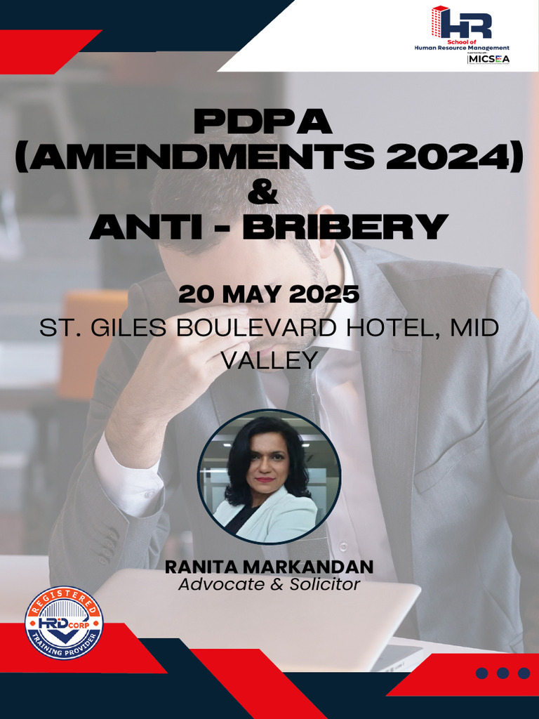 Pdpa (Amendments 2024) & Anti - Bribery Suja-1 | PDF | Regulatory Compliance | Information Privacy