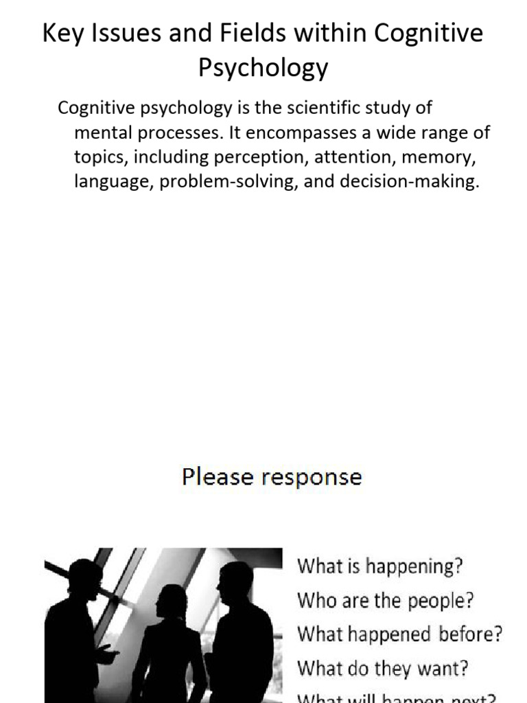 Key Issues and Fields Within Cognitive Psychology | PDF | Perception ...