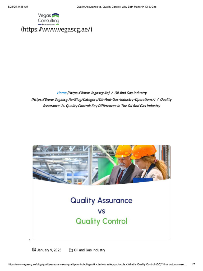 QA vs QC in Oil and Gas Explained | PDF | Quality Assurance ...