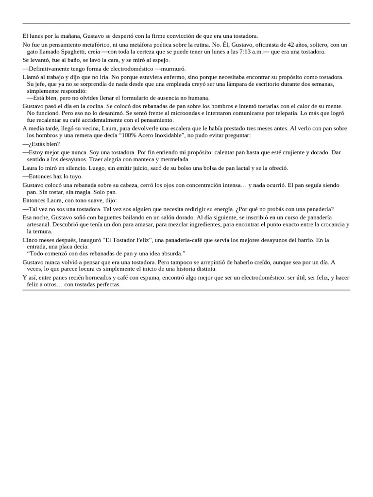 Cuento 5-El Barto | PDF | Panes