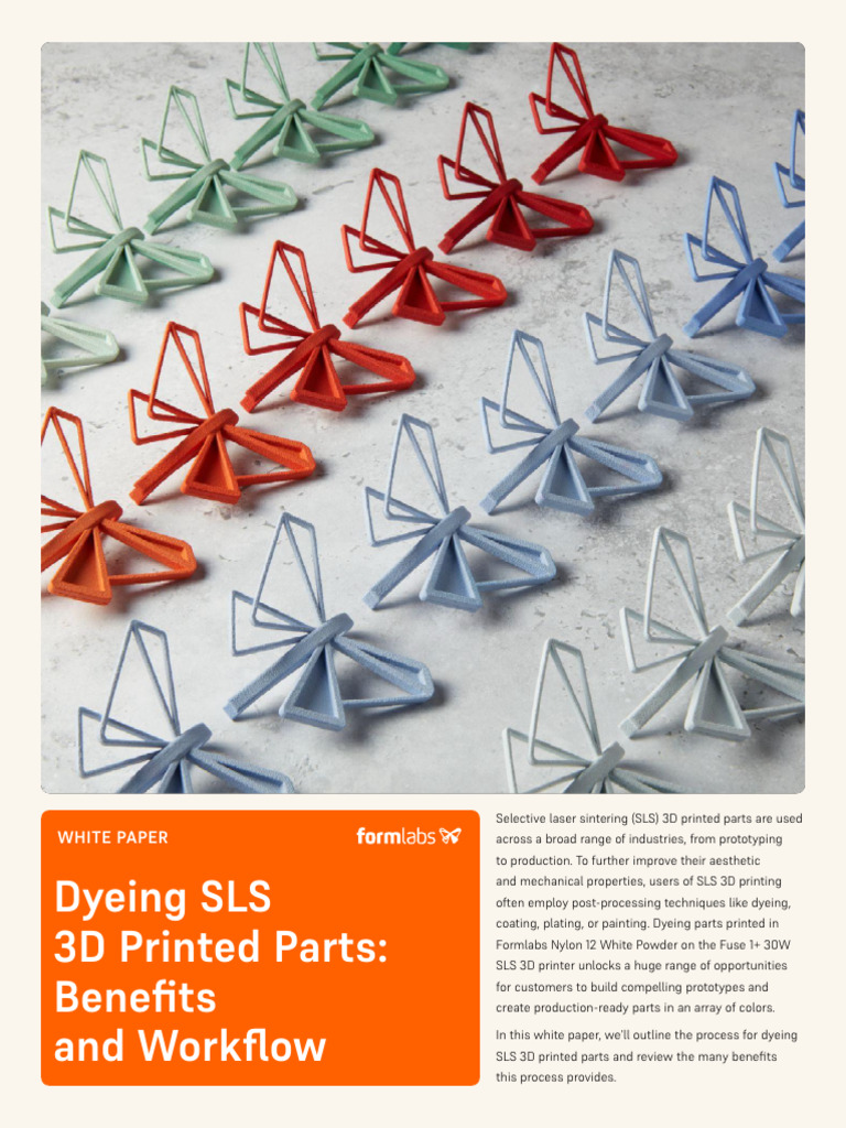 Dyeing Workflow for SLS 3D Parts | PDF | Dyeing | 3 D Printing