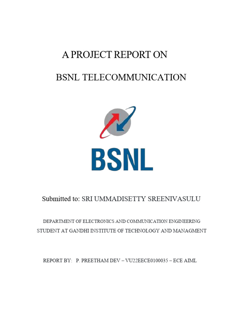 BSNL Intership Report-035 | PDF | Computer Network | Internet Protocol Suite