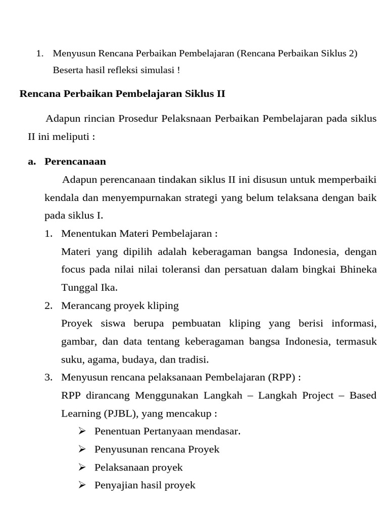 RPP Siklus Full | PDF