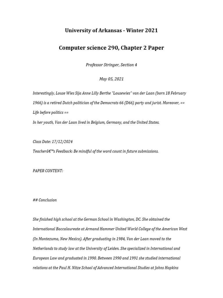Computer Science 290 Chapter 2 Paper | PDF | Government