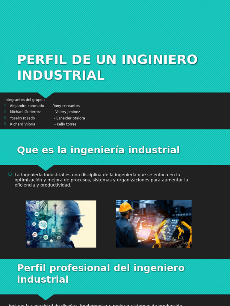 Perfil De Un Inginiero Industrial 2 Pdf