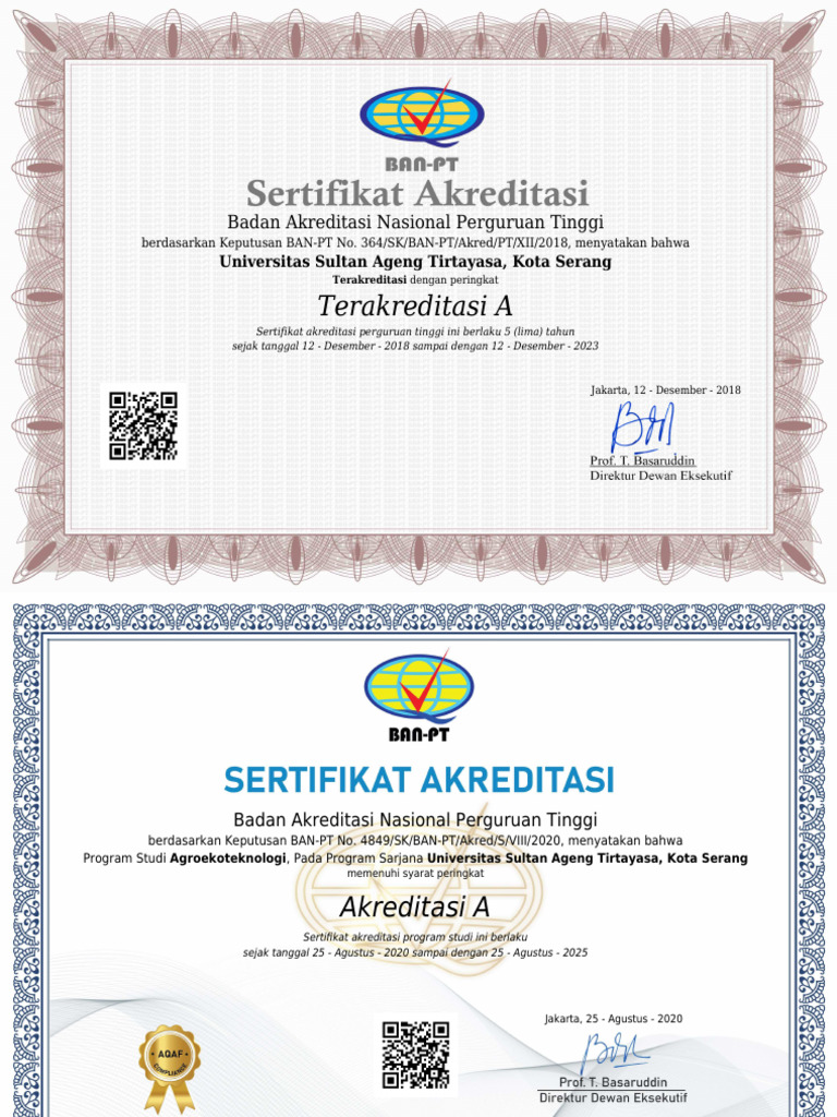 Sertifikat Akreditasi Universitas & Program Studi-Dikompresi | PDF