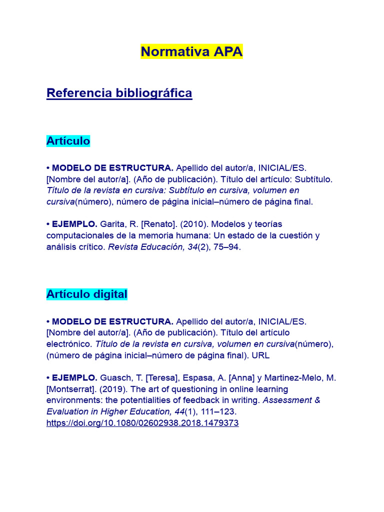 Normativa APA (Ib) | PDF