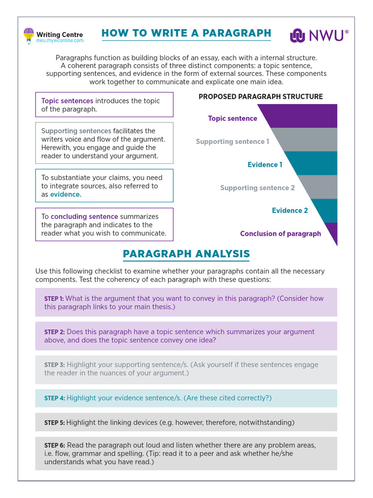 How To Write A Paragraph | PDF | Paragraph | Evidence
