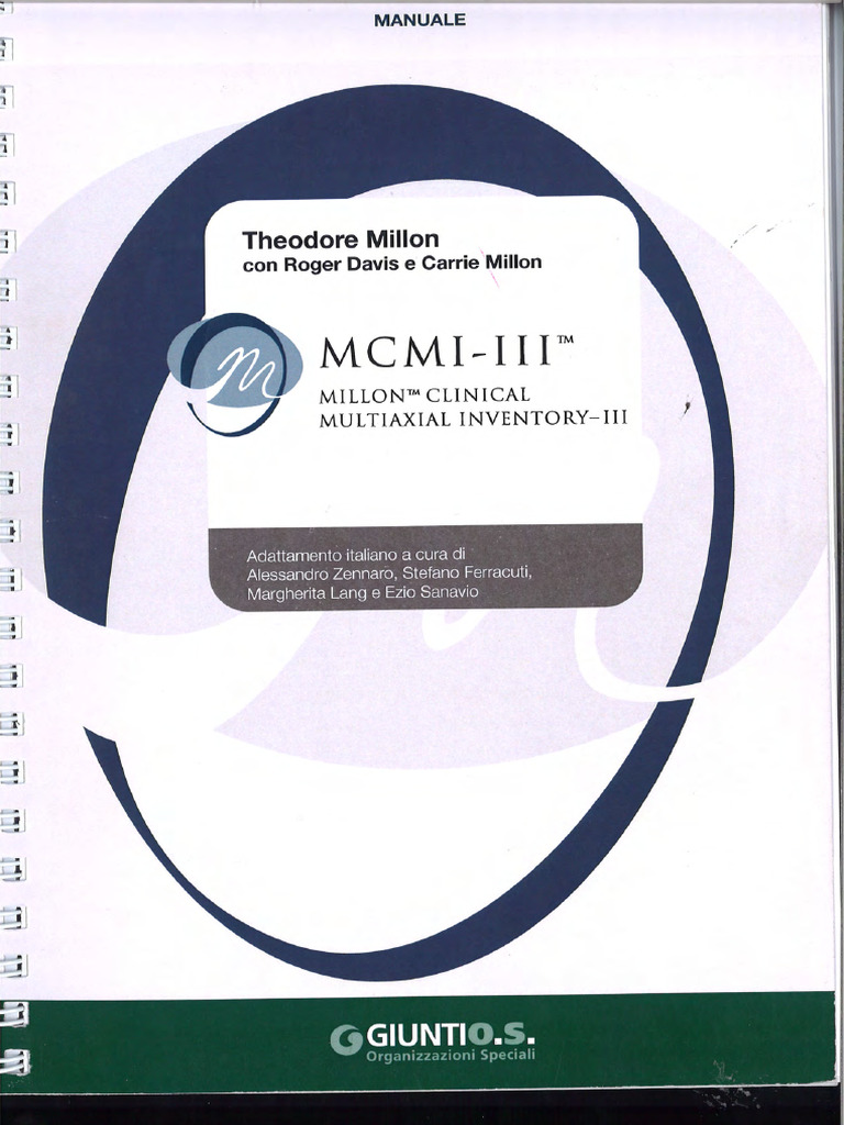 MCMI-III - Estratti Manuale | PDF