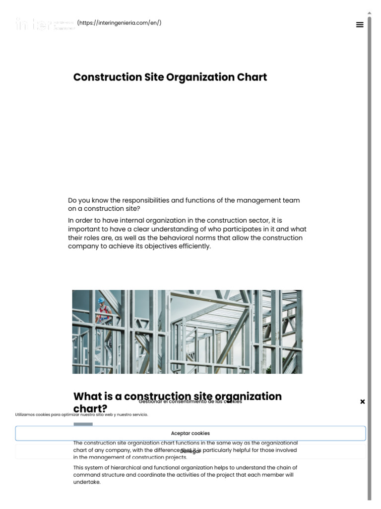 Organizational Chart of A Construction Project - Optimizing ...